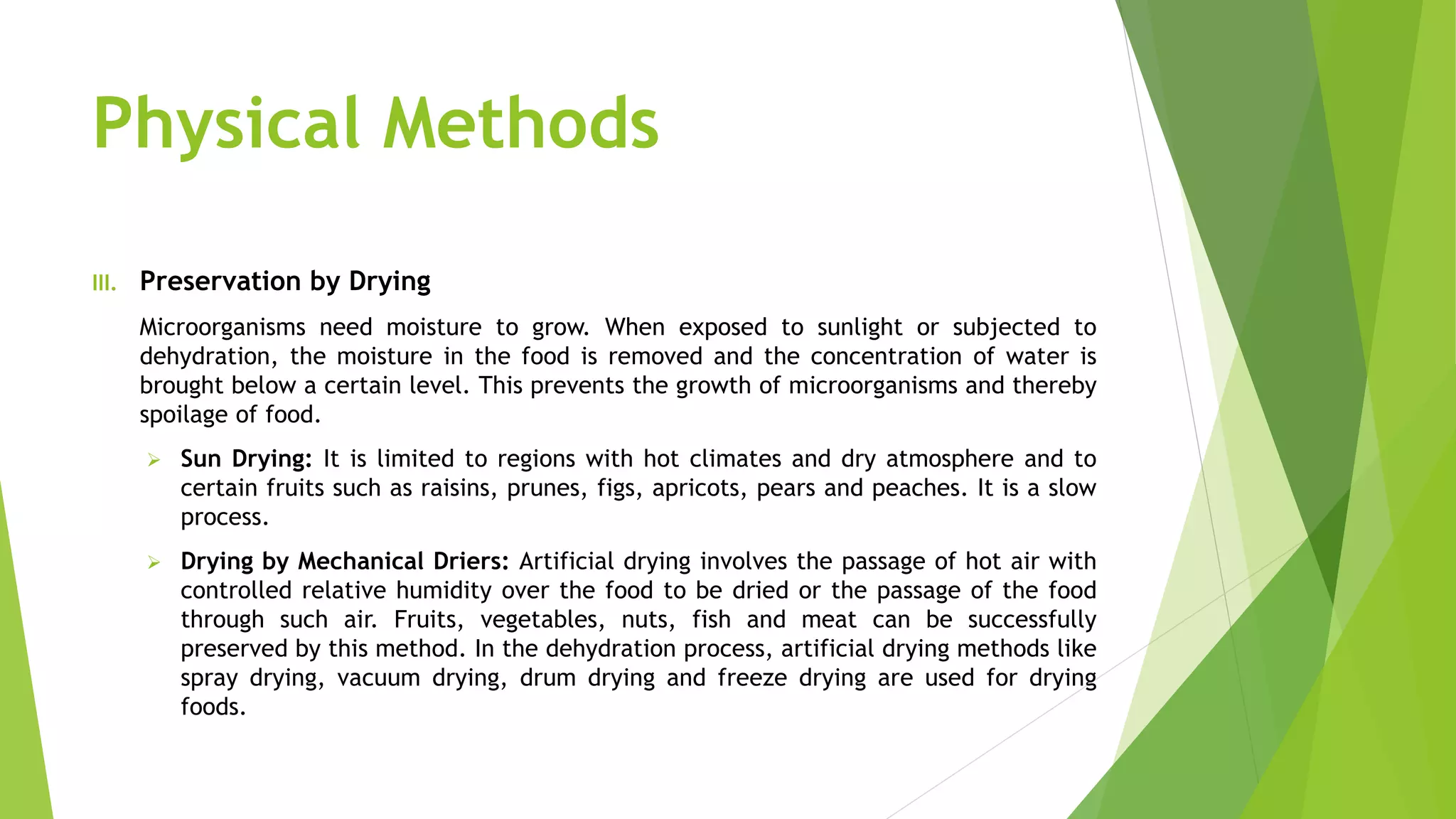 Methods of food preservation | PPTX