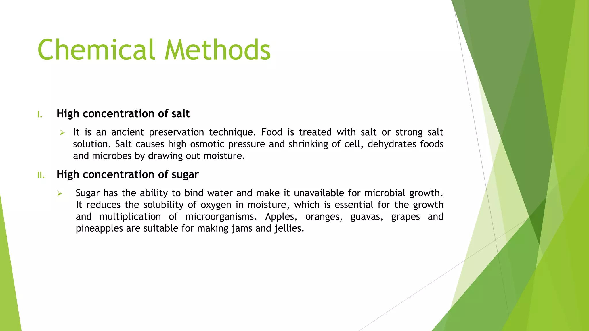 Methods of food preservation | PPTX
