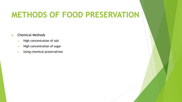 Methods of food preservation | PPTX