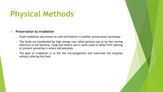 Methods of food preservation | PPTX