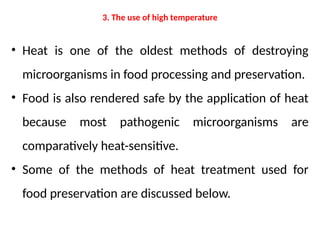 Methods of Food preservation followed by | PPTX