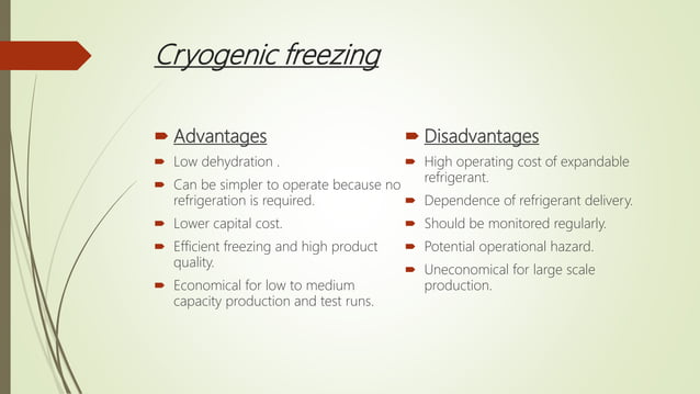 Methods of freeezing