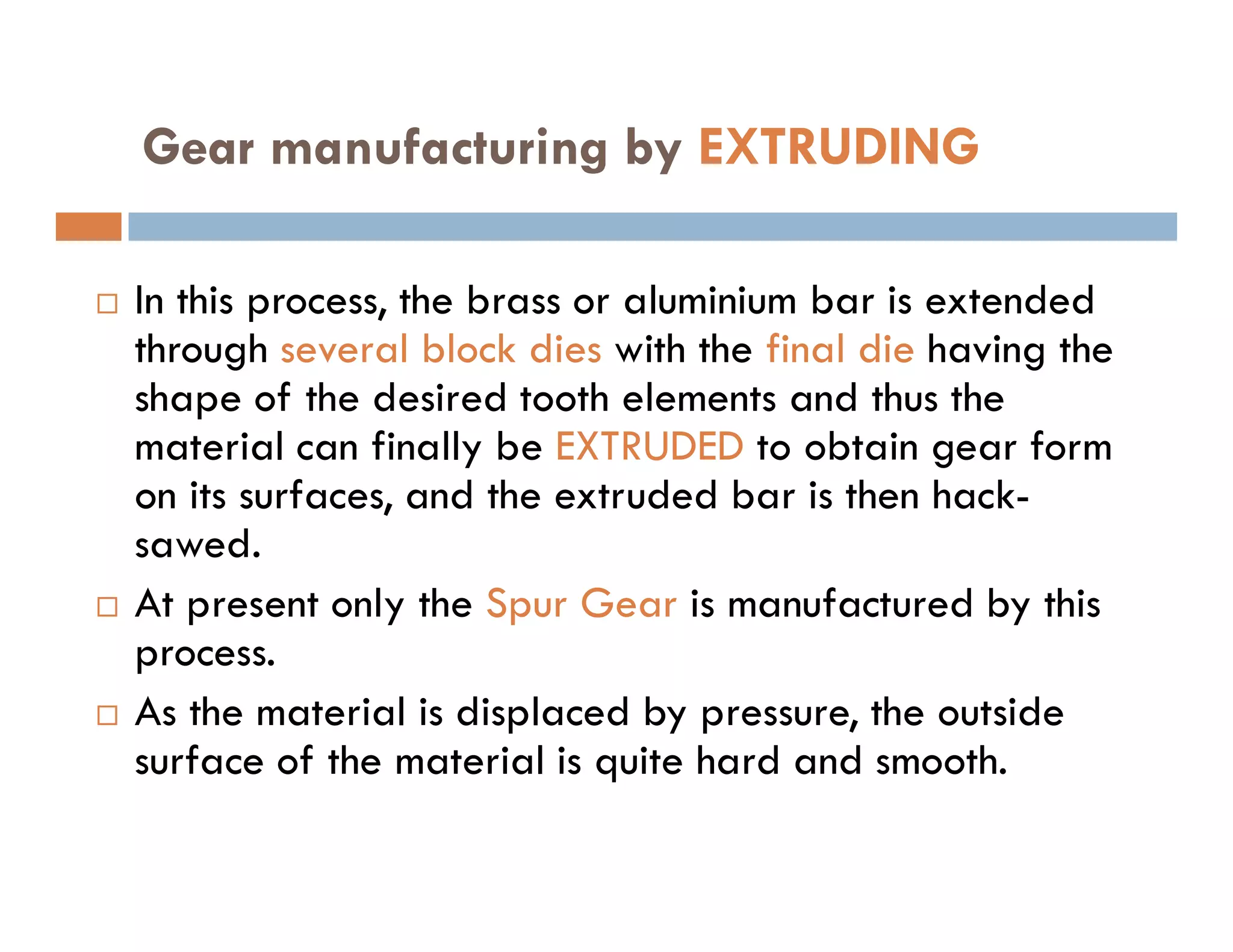 Methods of gear manufacturing | PDF