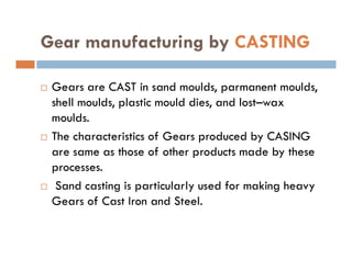 Methods of gear manufacturing | PDF | Jewelry Making | Arts and Crafts