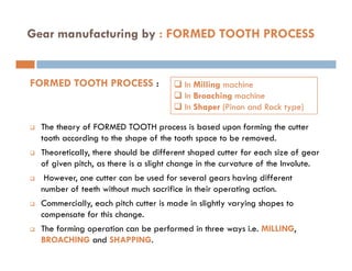 Methods of gear manufacturing | PDF