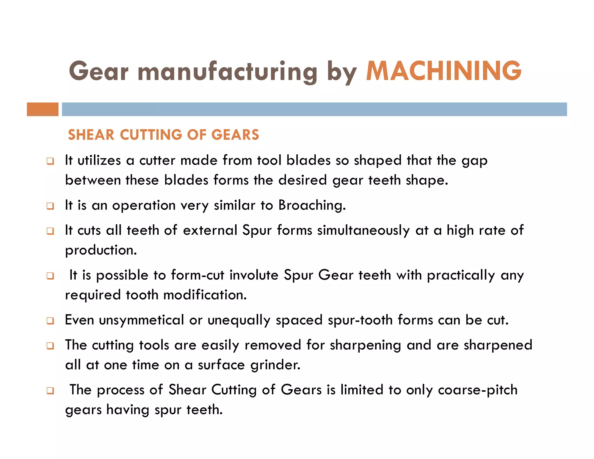 Methods of gear manufacturing | PDF
