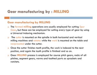 Methods of gear manufacturing | PDF