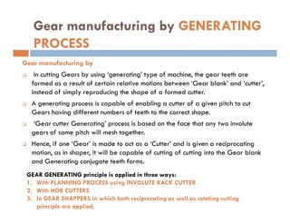 Methods of gear manufacturing | PDF
