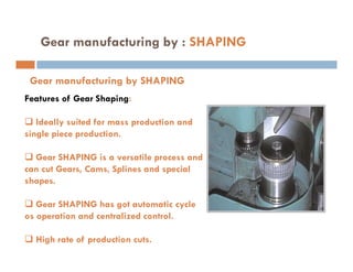 Methods of gear manufacturing | PDF