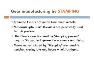 Methods of gear manufacturing | PDF