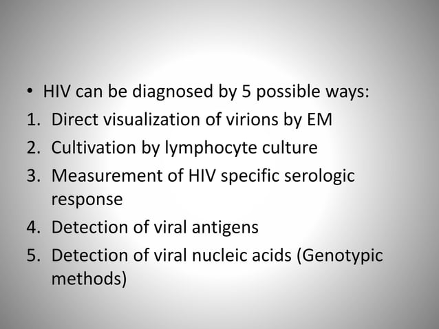 Methods of Laboratory diagnosis (genotypic detection) of HIV | PPTX ...