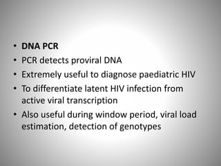 Methods of Laboratory diagnosis (genotypic detection) of HIV | PPTX