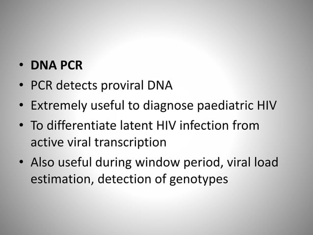Methods of Laboratory diagnosis (genotypic detection) of HIV | PPTX ...