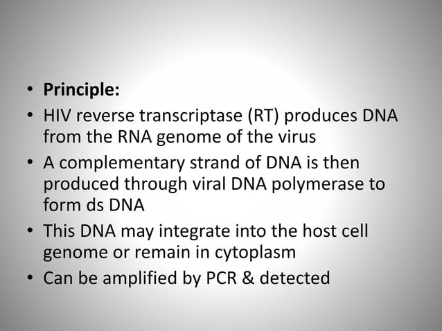 Methods of Laboratory diagnosis (genotypic detection) of HIV | PPTX ...