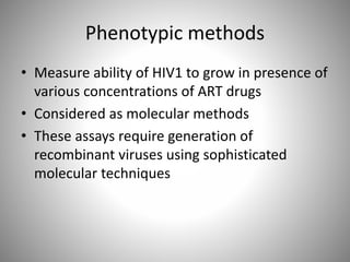 Methods of Laboratory diagnosis (genotypic detection) of HIV | PPTX