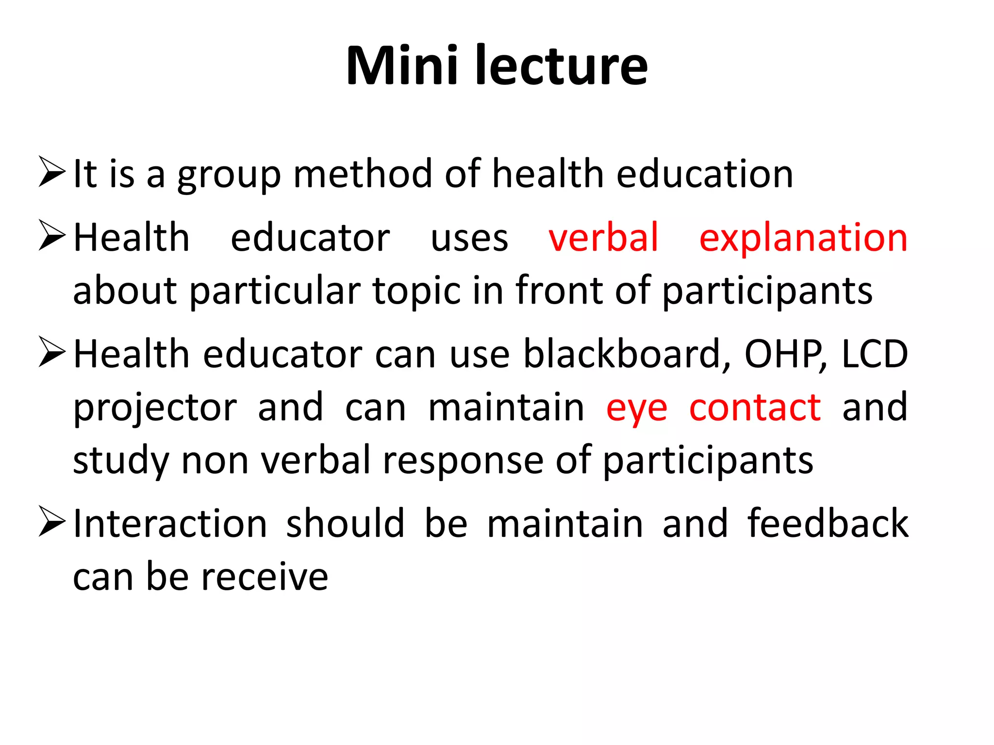 Methods of Health Education | PPTX