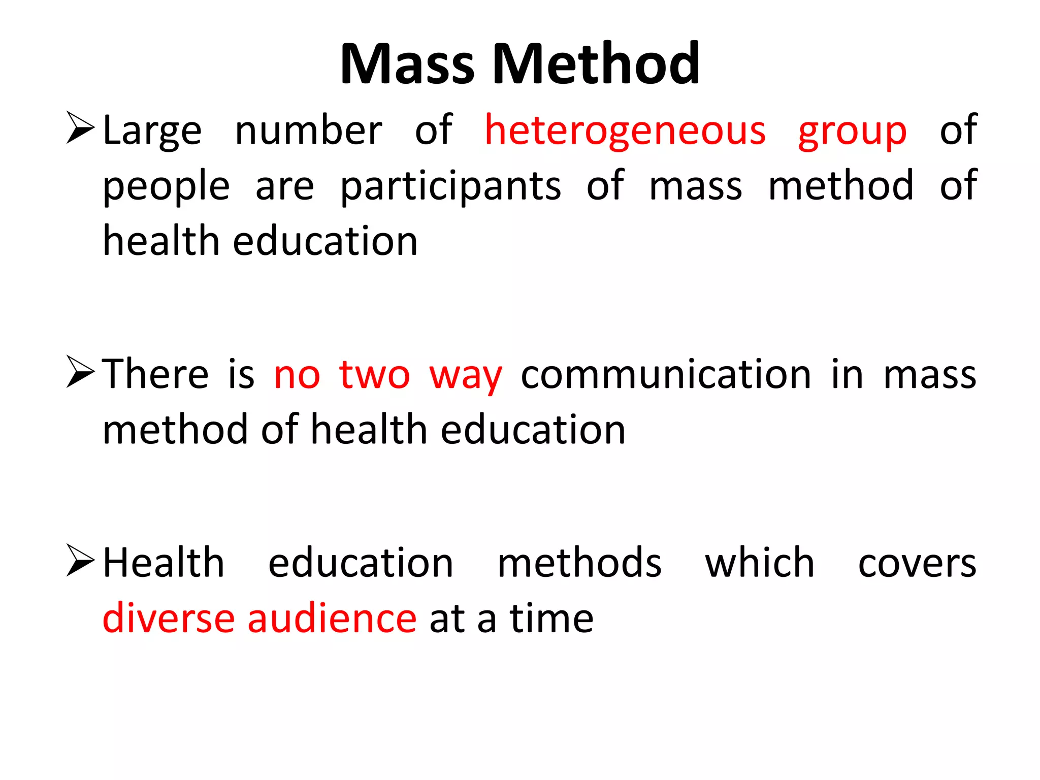 Methods of Health Education | PPTX