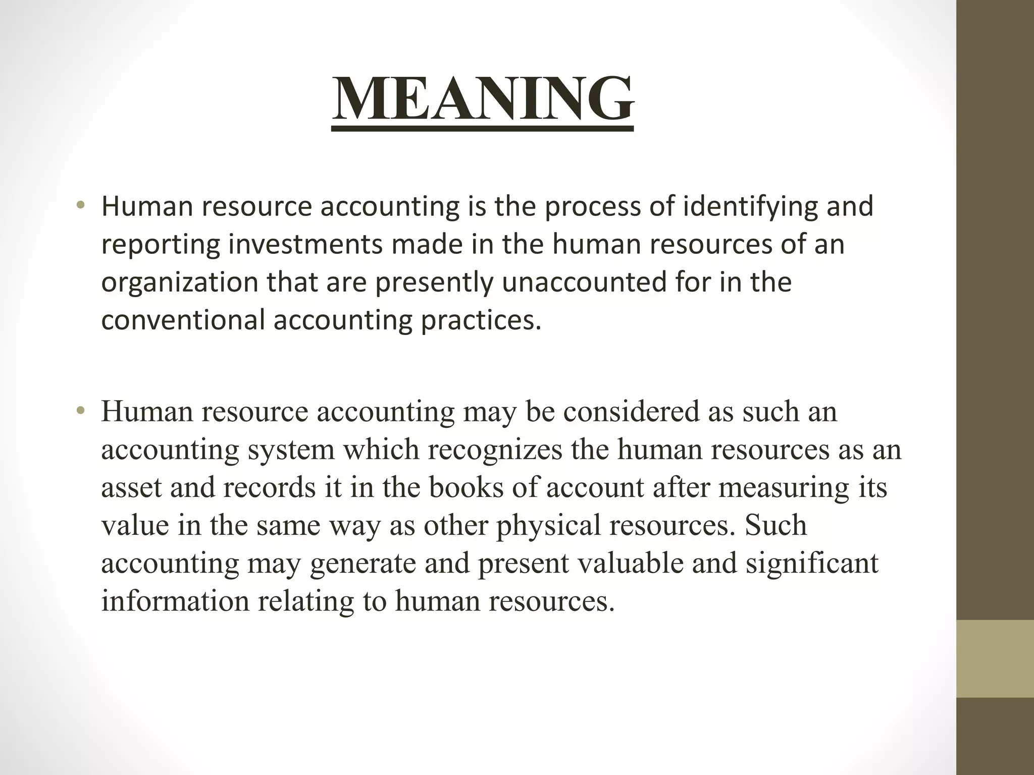 Methods of human resources accounting | PPTX
