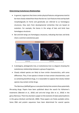 Methods of illustrating evolutionary relationship | PDF