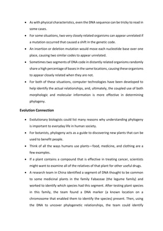 Methods of illustrating evolutionary relationship | PDF