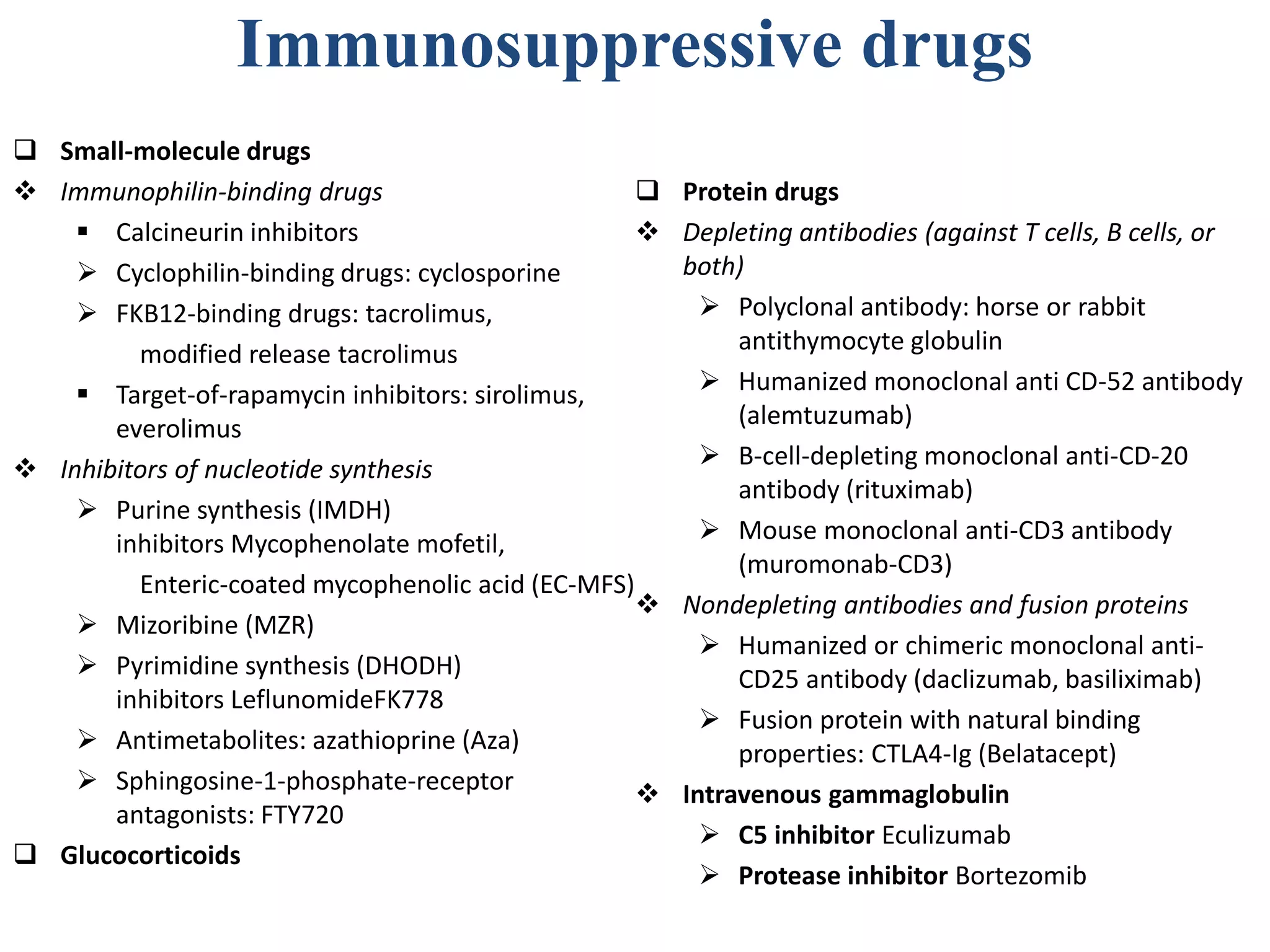 Methods of immunosuppression | PPTX