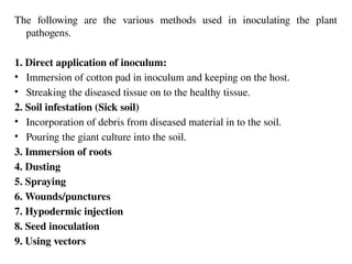 METHODS OF INCOULATION AND PROVING KOCH’S POSTULATES.pptx