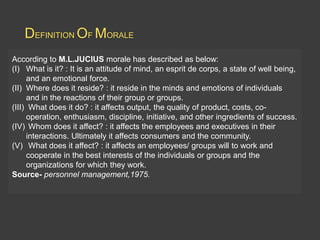 Methods of increasing industrial morale | PPTX