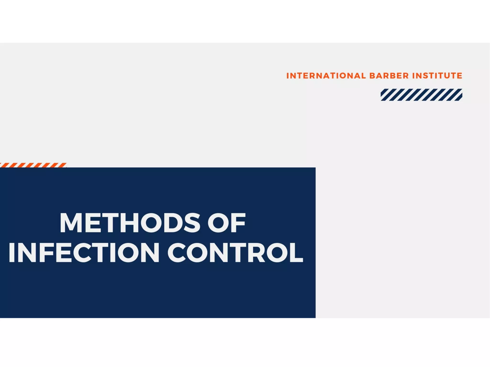 Methods of Barber Infection Control | International Barber Institute | PPT