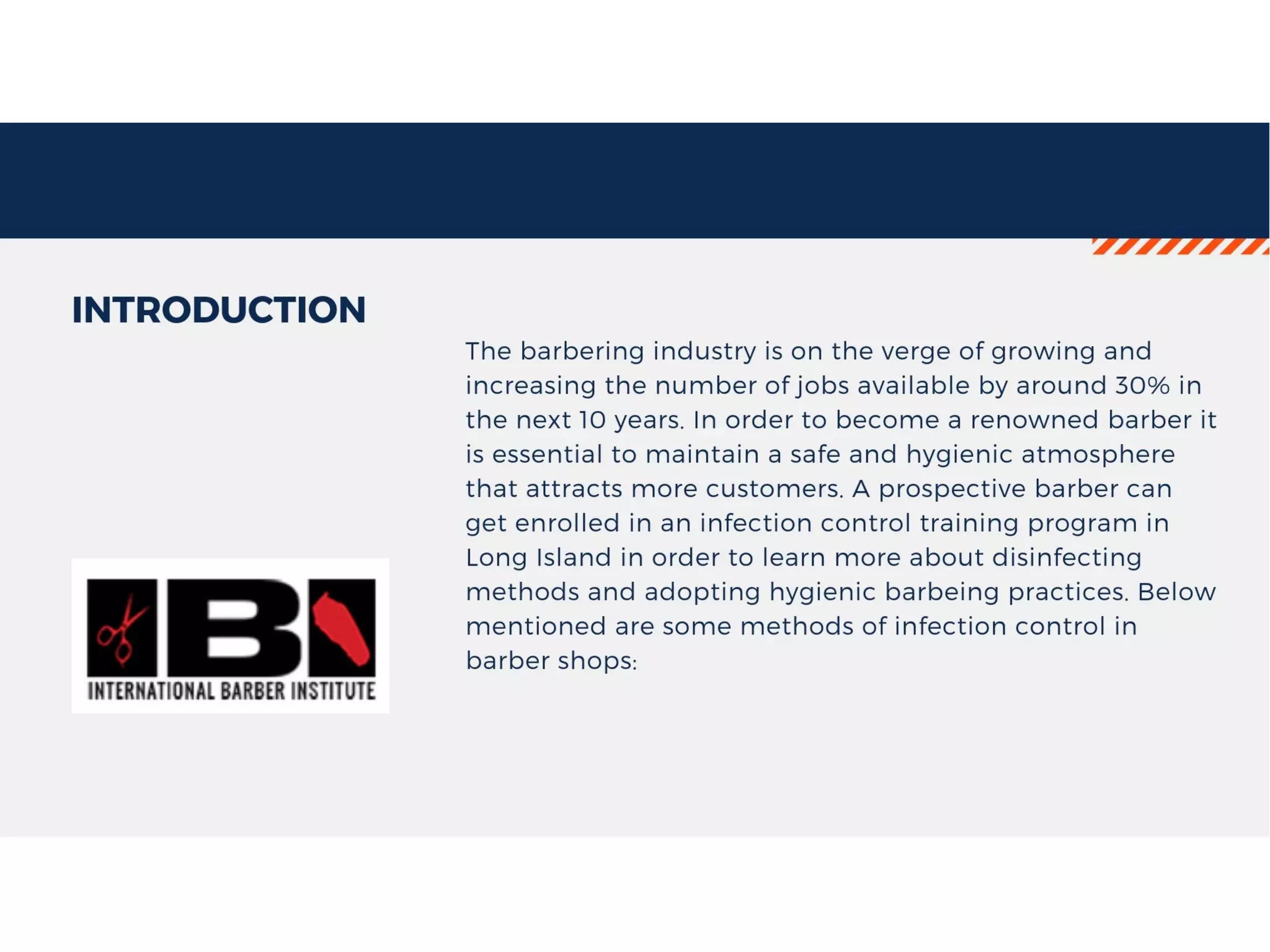 Methods of Barber Infection Control | International Barber Institute | PPT