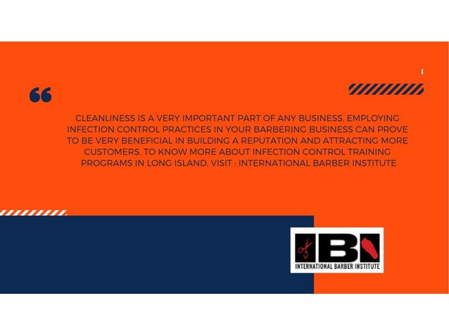 Methods of Barber Infection Control | International Barber Institute | PPT