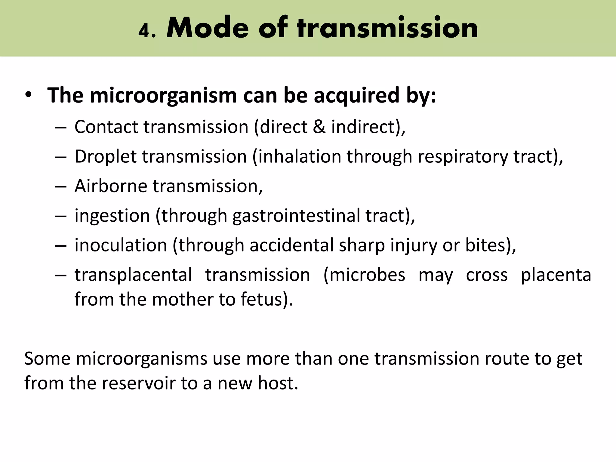 Methods of infection transmission | PPSX