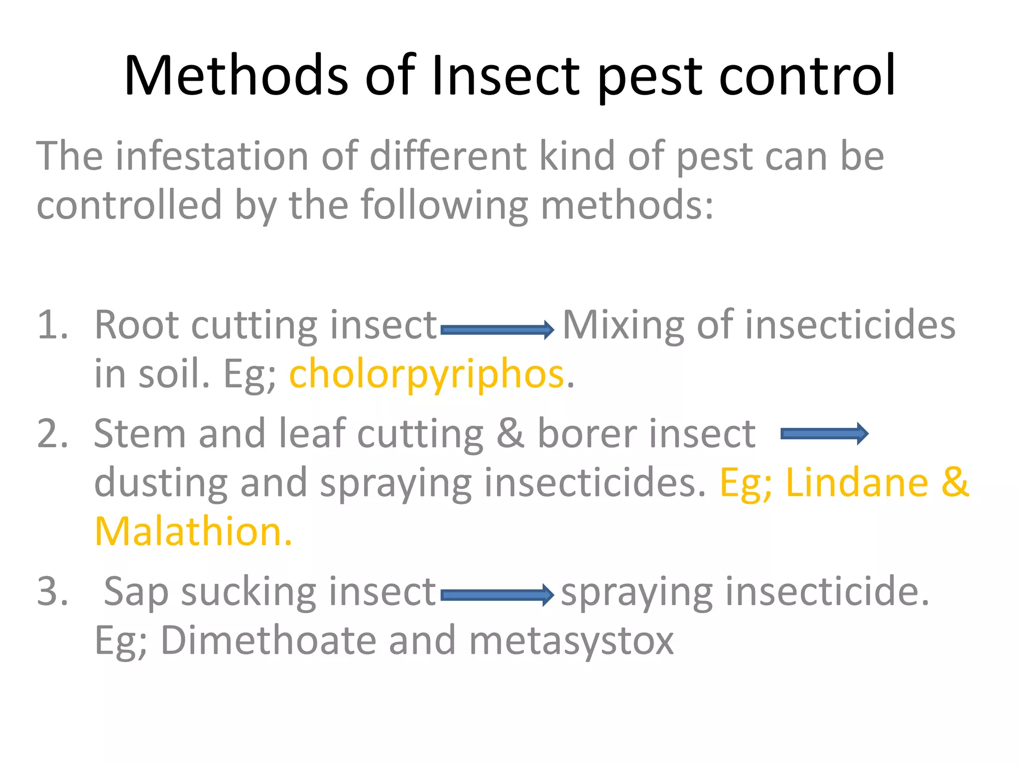 Methods of insect pest control | PPTX