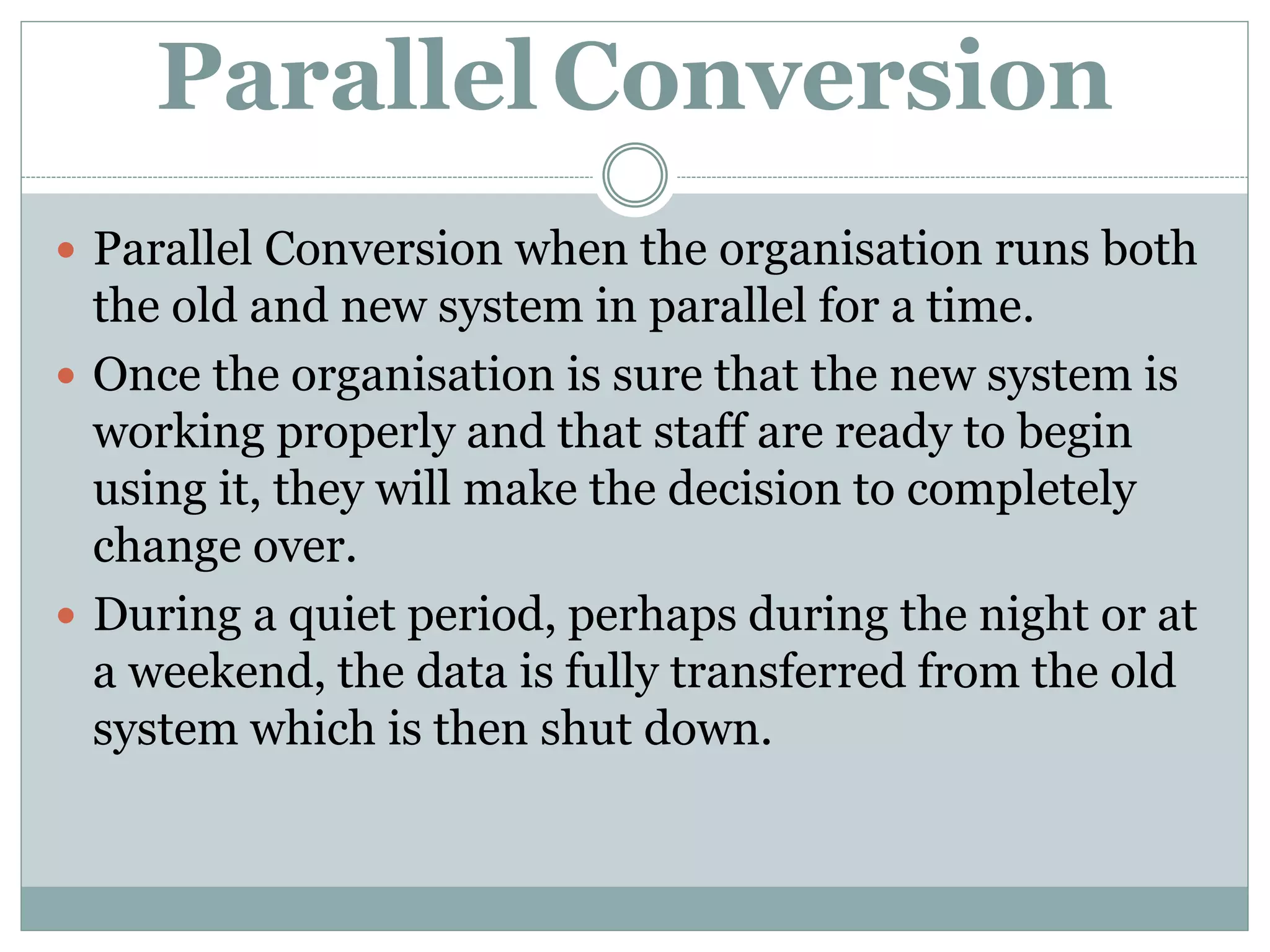 A2 ICT Methods of Installation and Conversion | PPTX