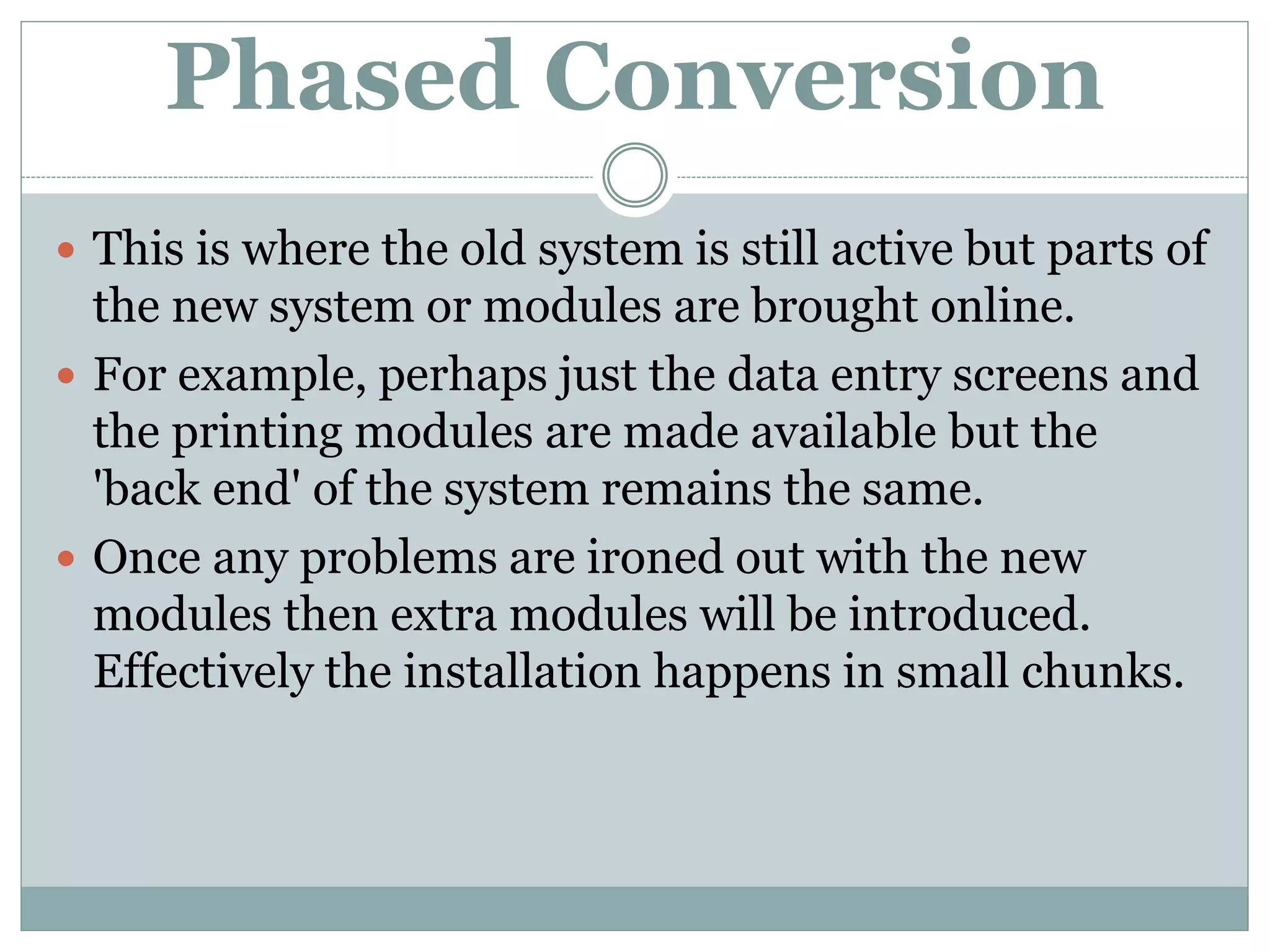 A2 ICT Methods of Installation and Conversion | PPTX