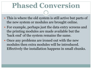 A2 ICT Methods of Installation and Conversion | PPTX
