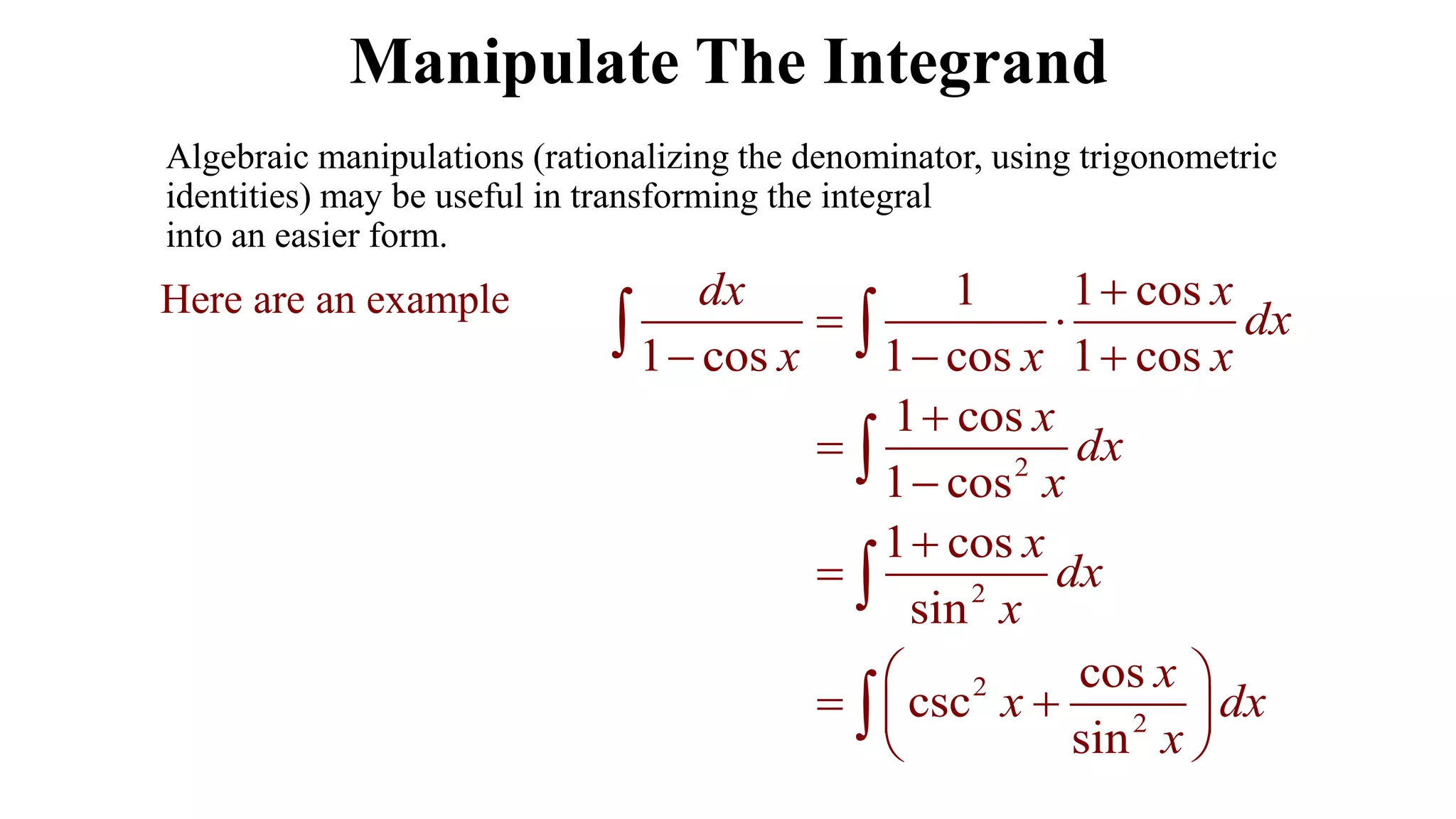Methods of integration | PPTX
