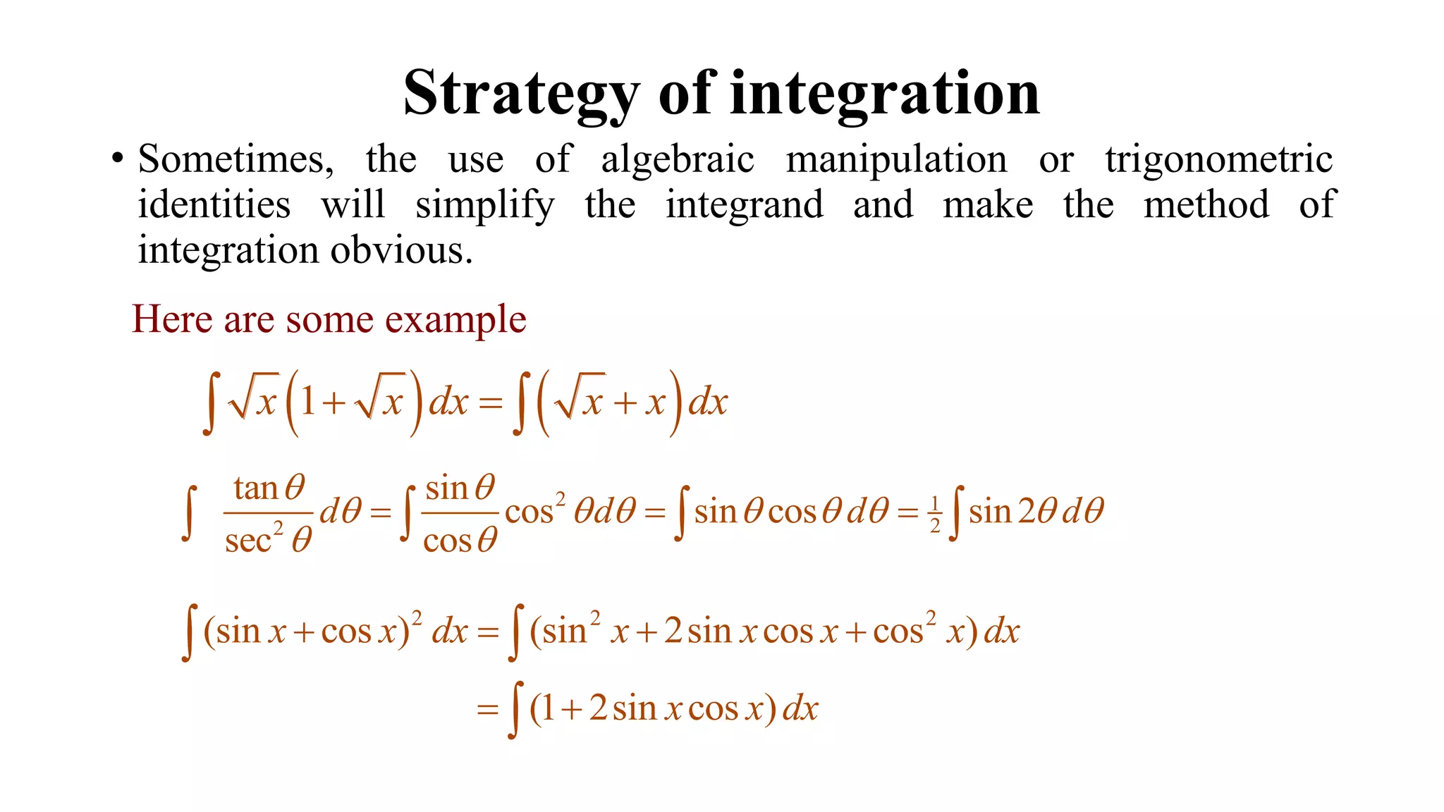 Methods of integration | PPTX