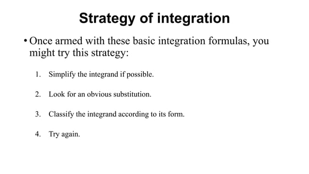 Methods of integration | PPTX