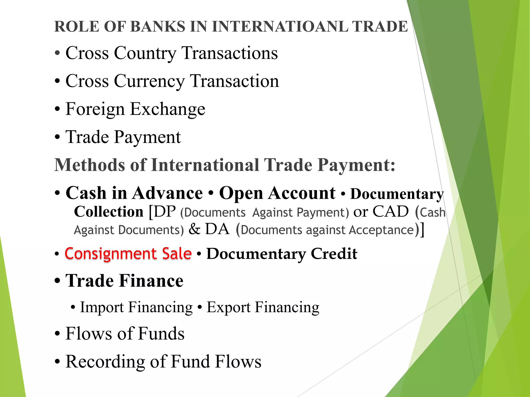 Methods of international trade payments | PPT
