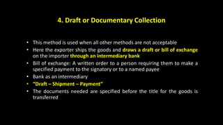 Methods of International Trade Settlement | PPTX