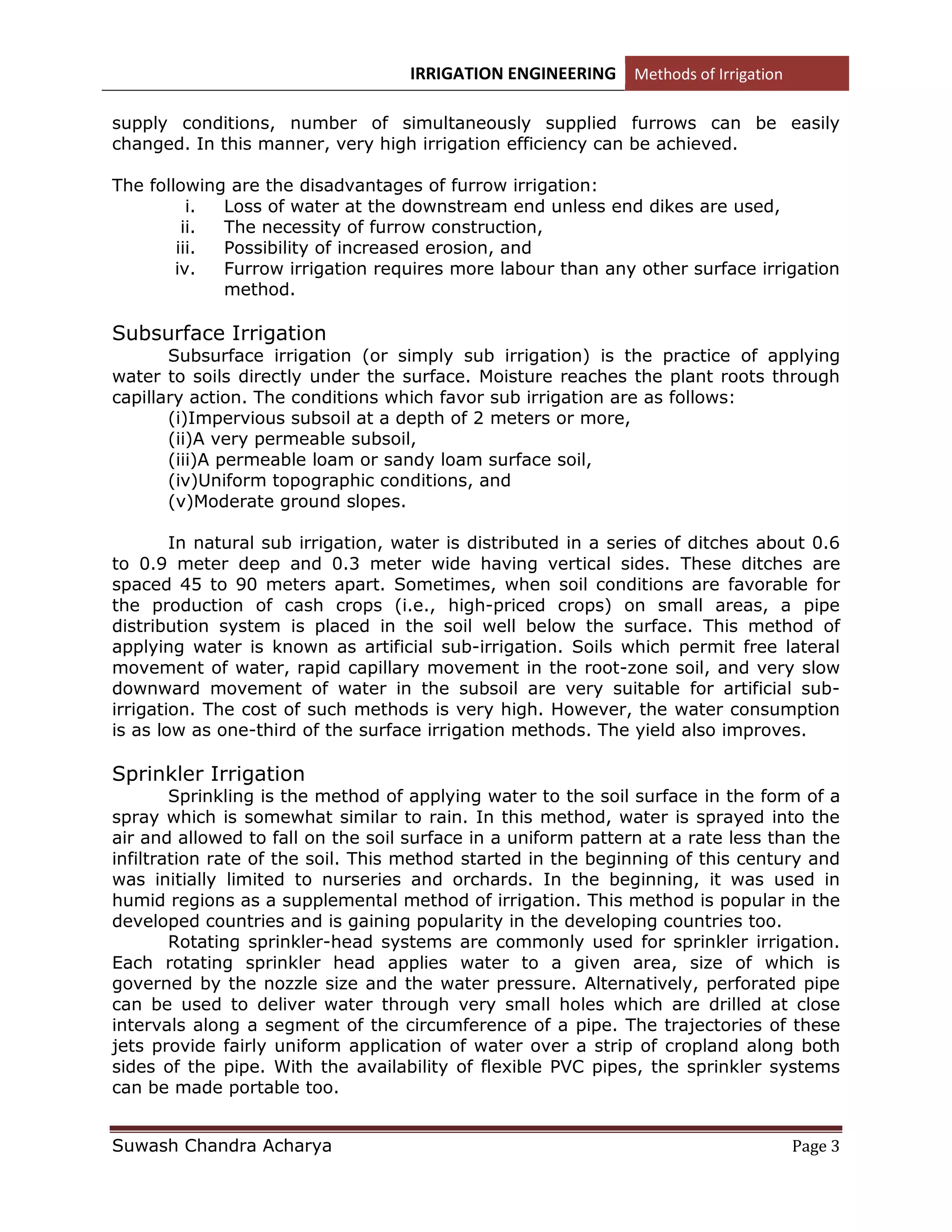 Methods of irrigation | DOCX