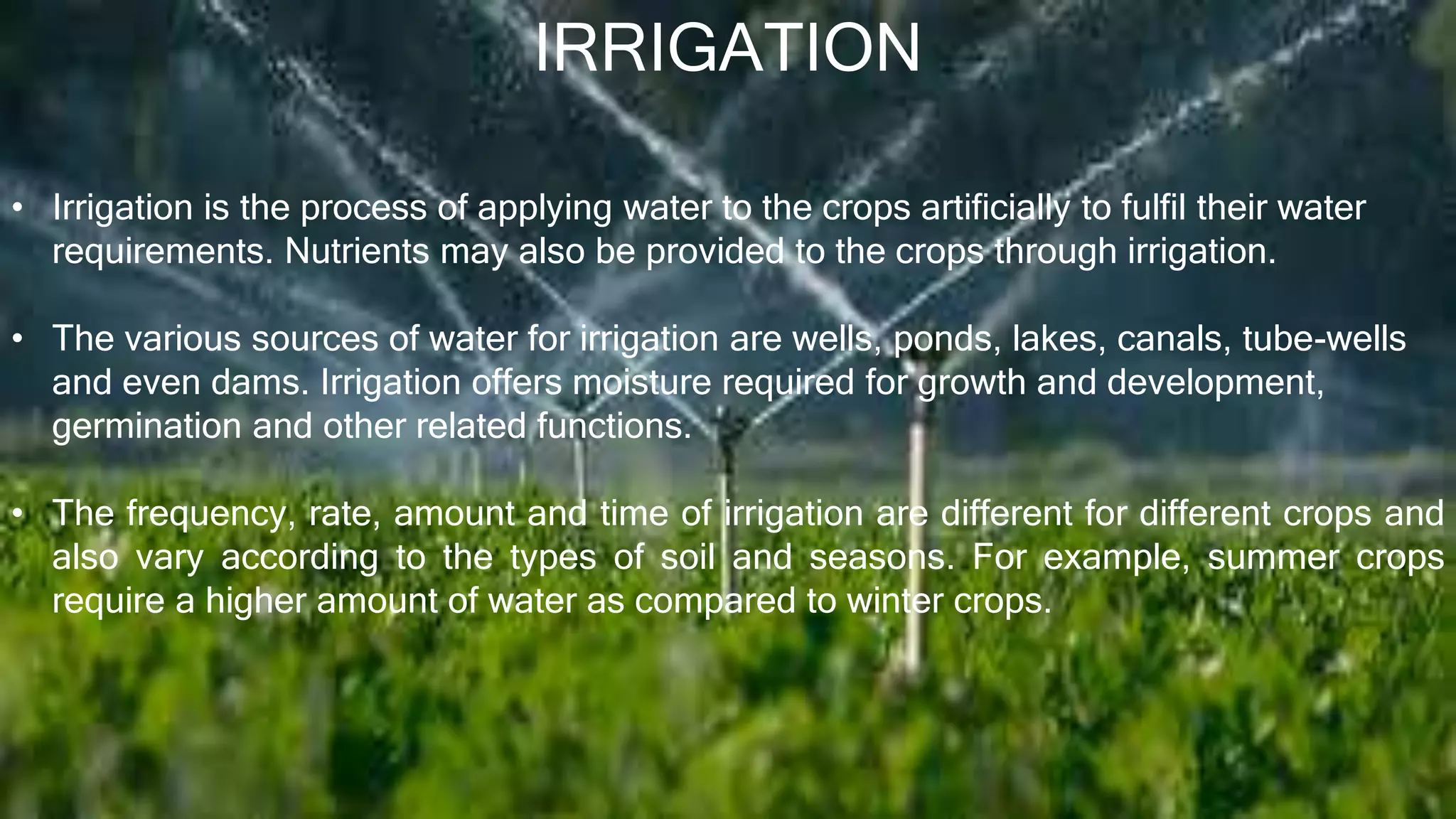 Methods of irrigation | PPT