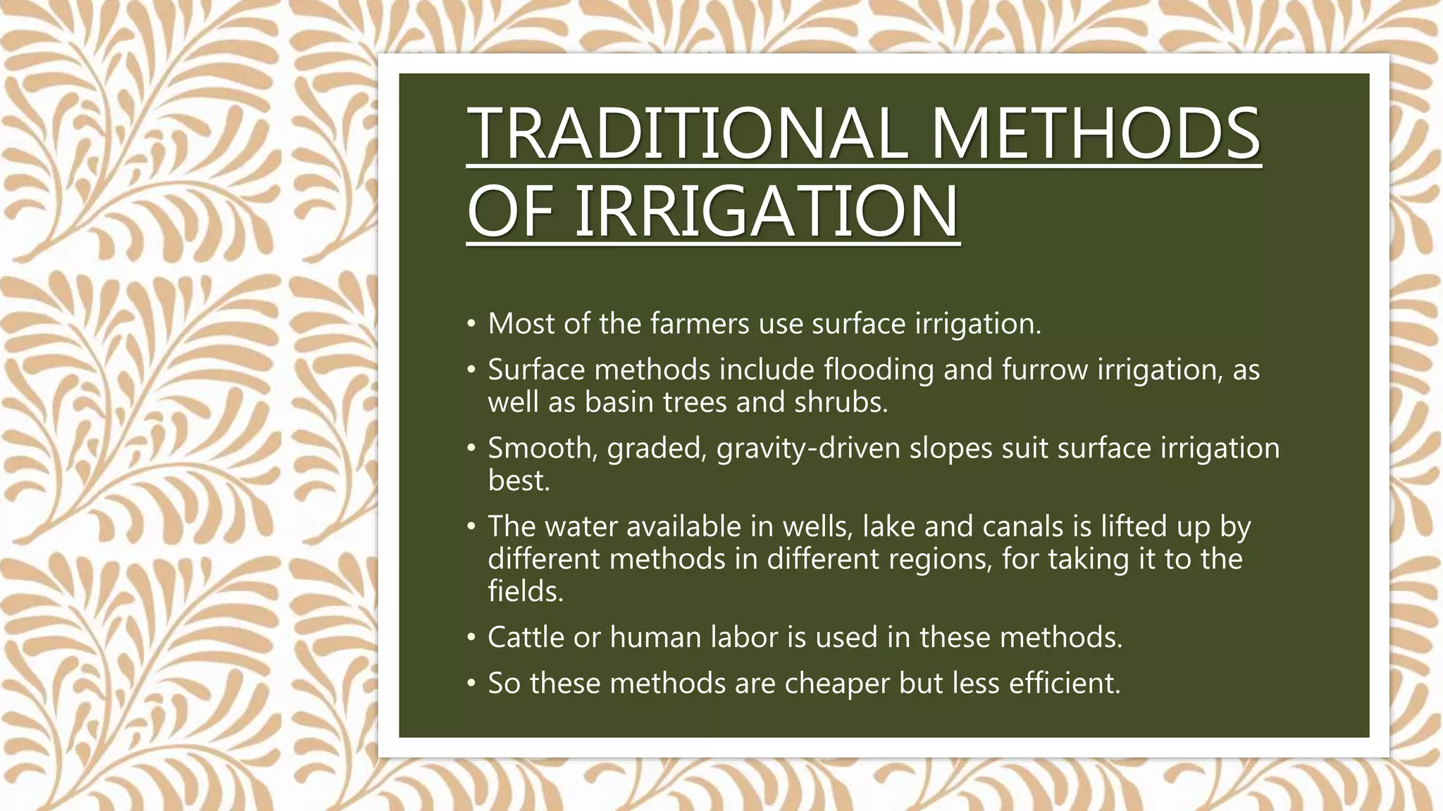 Methods of irrigation | PPTX