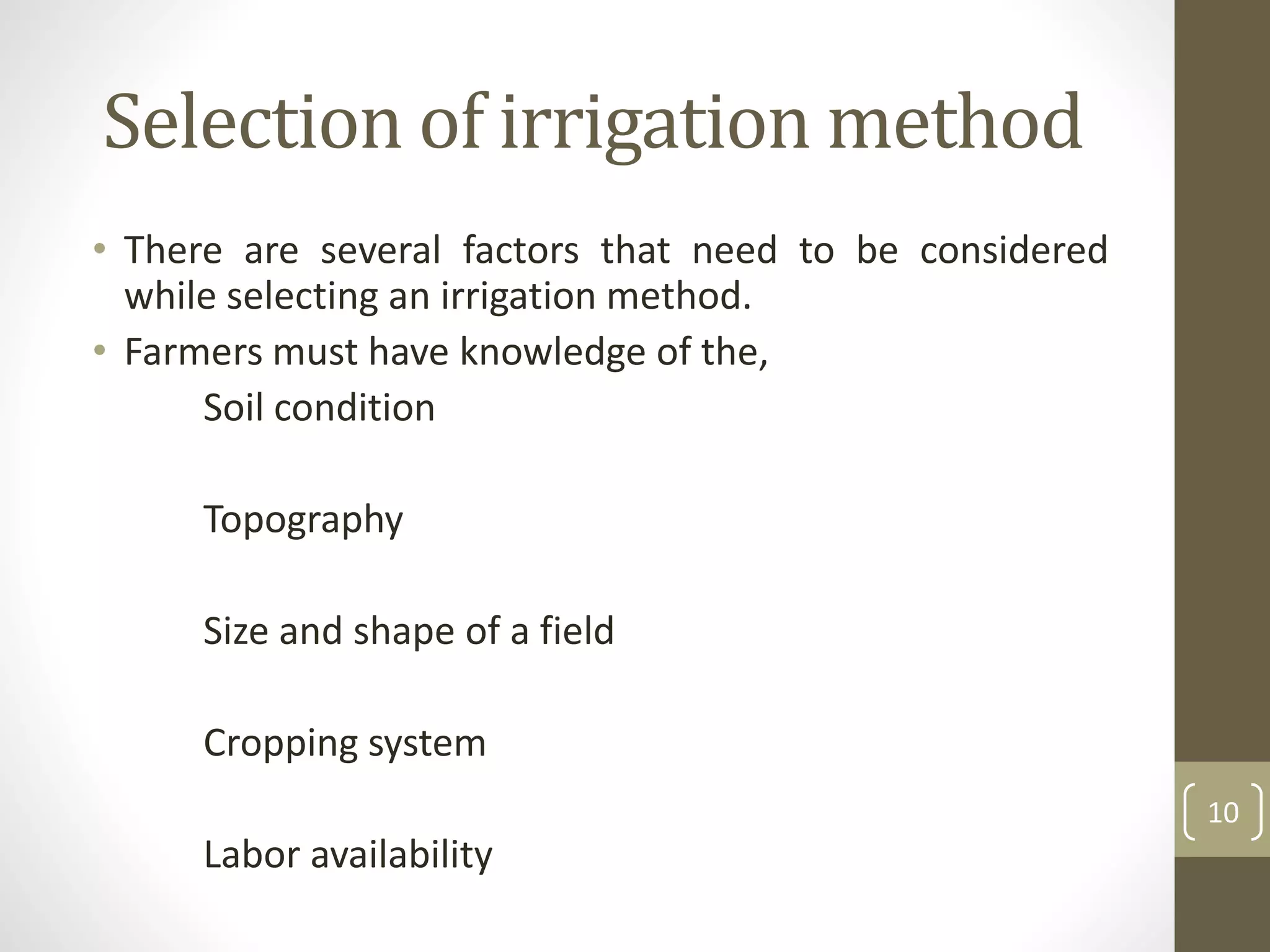 Methods of irrigation | PPTX