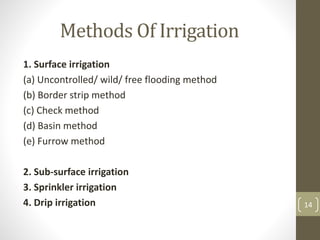 Methods of irrigation | PPTX