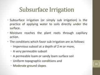 Methods of irrigation | PPTX
