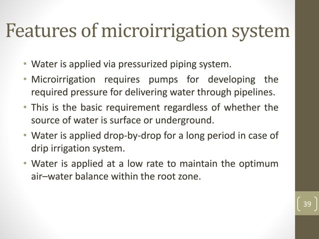 Methods of irrigation | PPTX | Agriculture | Industries