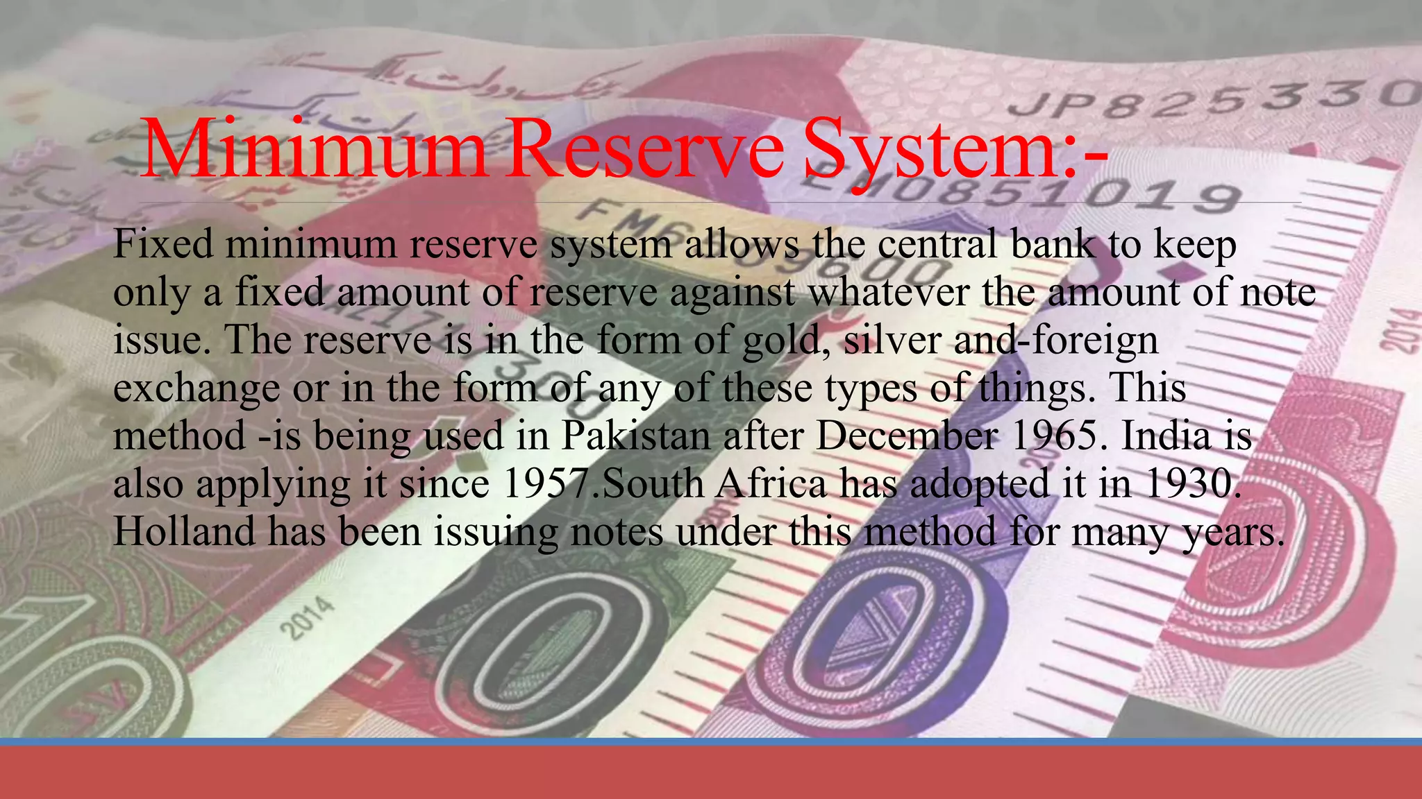 Methods of issuing of notes in Pakistan | PPTX