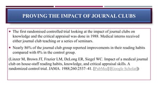 Methods of journal club presentation | PPTX