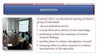 Methods of journal club presentation | PPTX